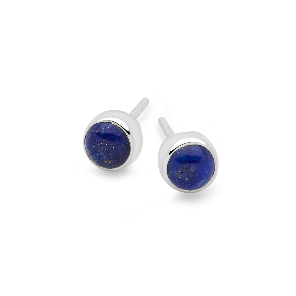 Lapis Beam Studs | Silver Earrings | E5778 – Silver by Mail