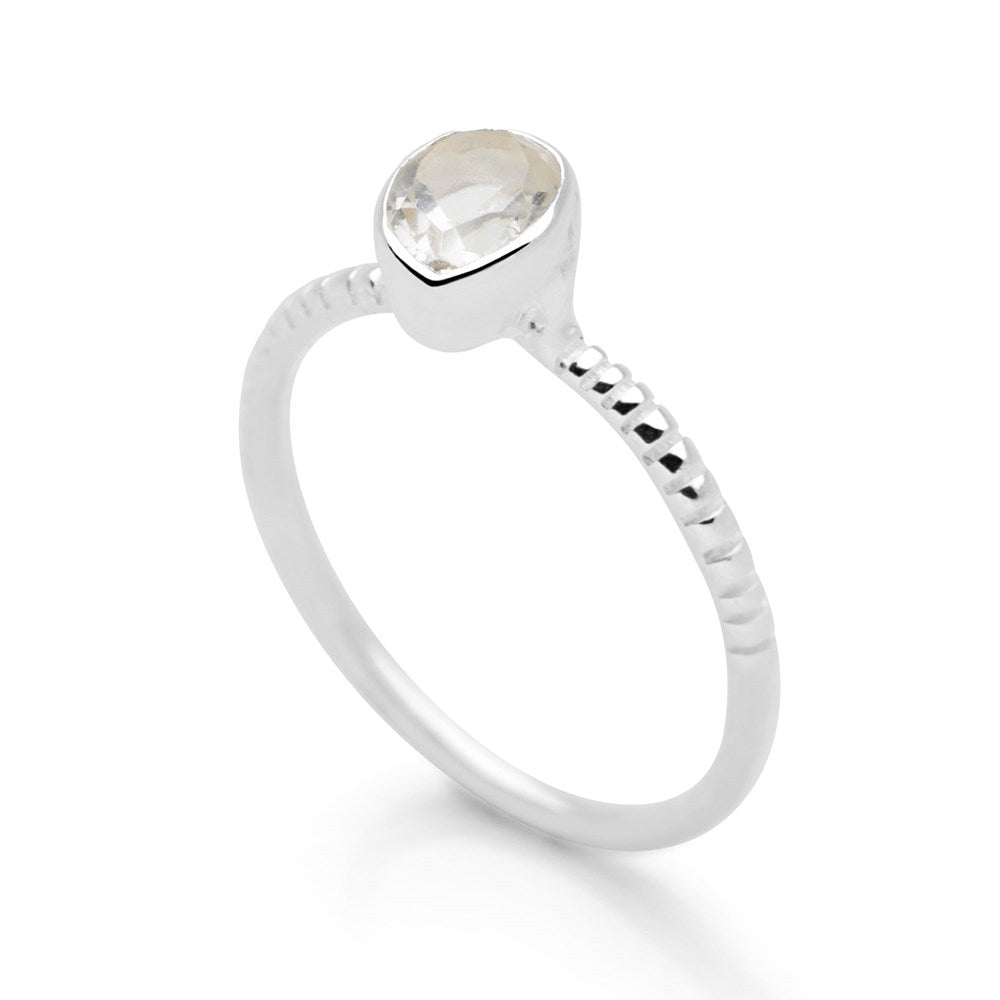 Ocean Bounty Ring (Clear Quartz) – Silver by Mail