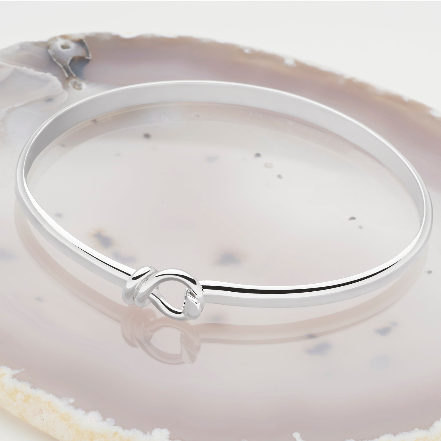Ribbon Twist Bangle | Silver Bangles | BGL100 – Silver by Mail