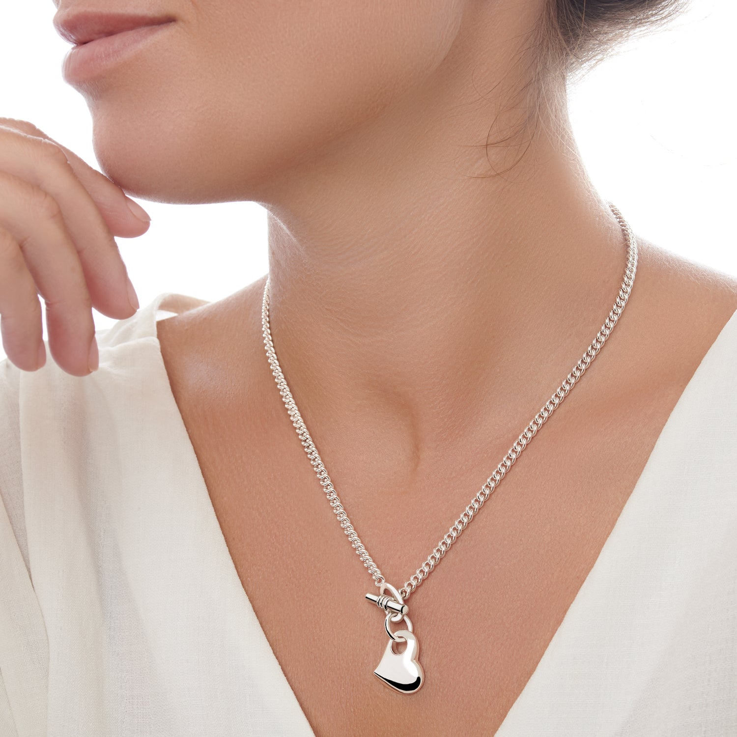 Issimo Heart Chain | Silver Necklaces | CHN1210 – Silver by Mail