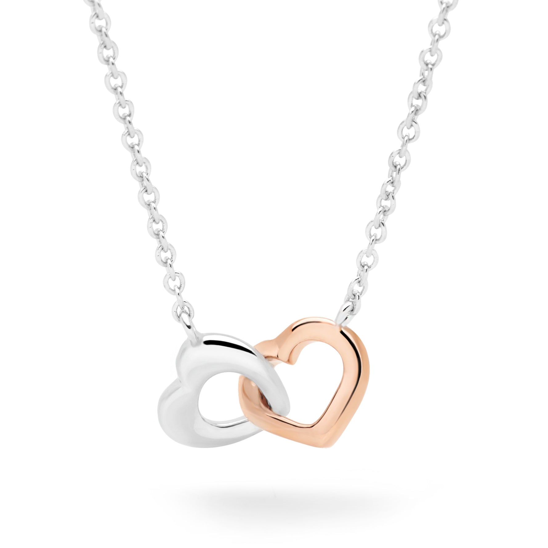 Entwined Hearts Chain – Silver by Mail