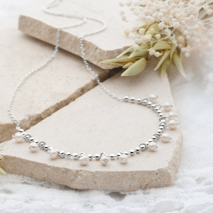 Pixie Pearl Necklace – Silver by Mail