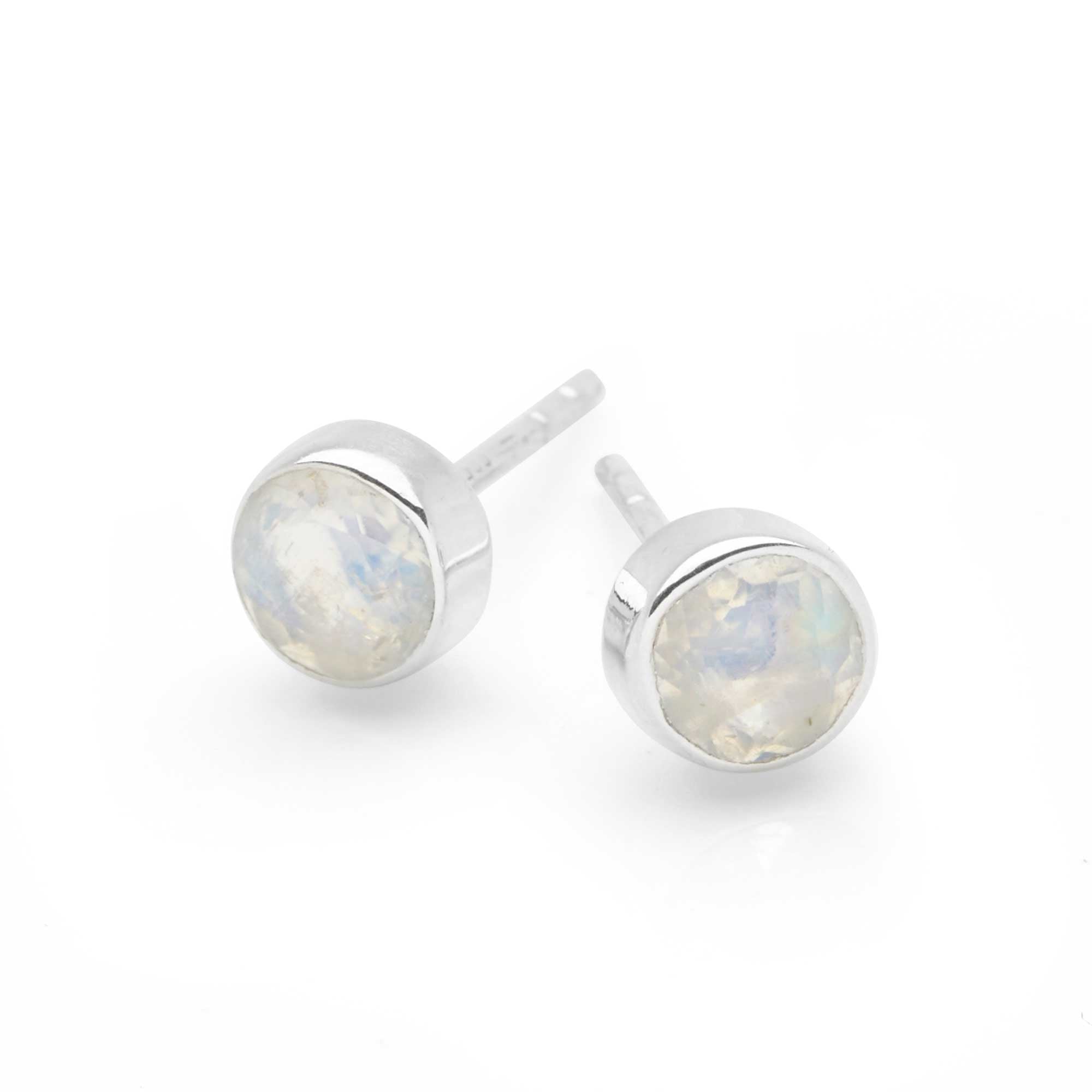 Magic Moonstone Studs – Silver by Mail