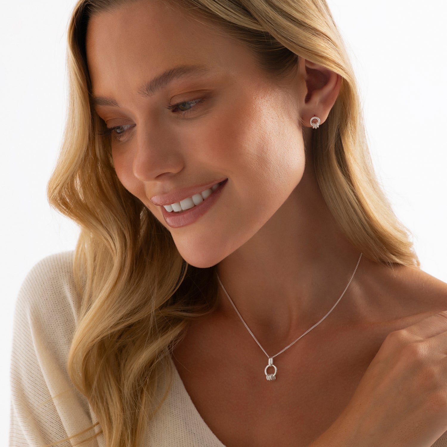 Carrie Link Studs – Silver by Mail