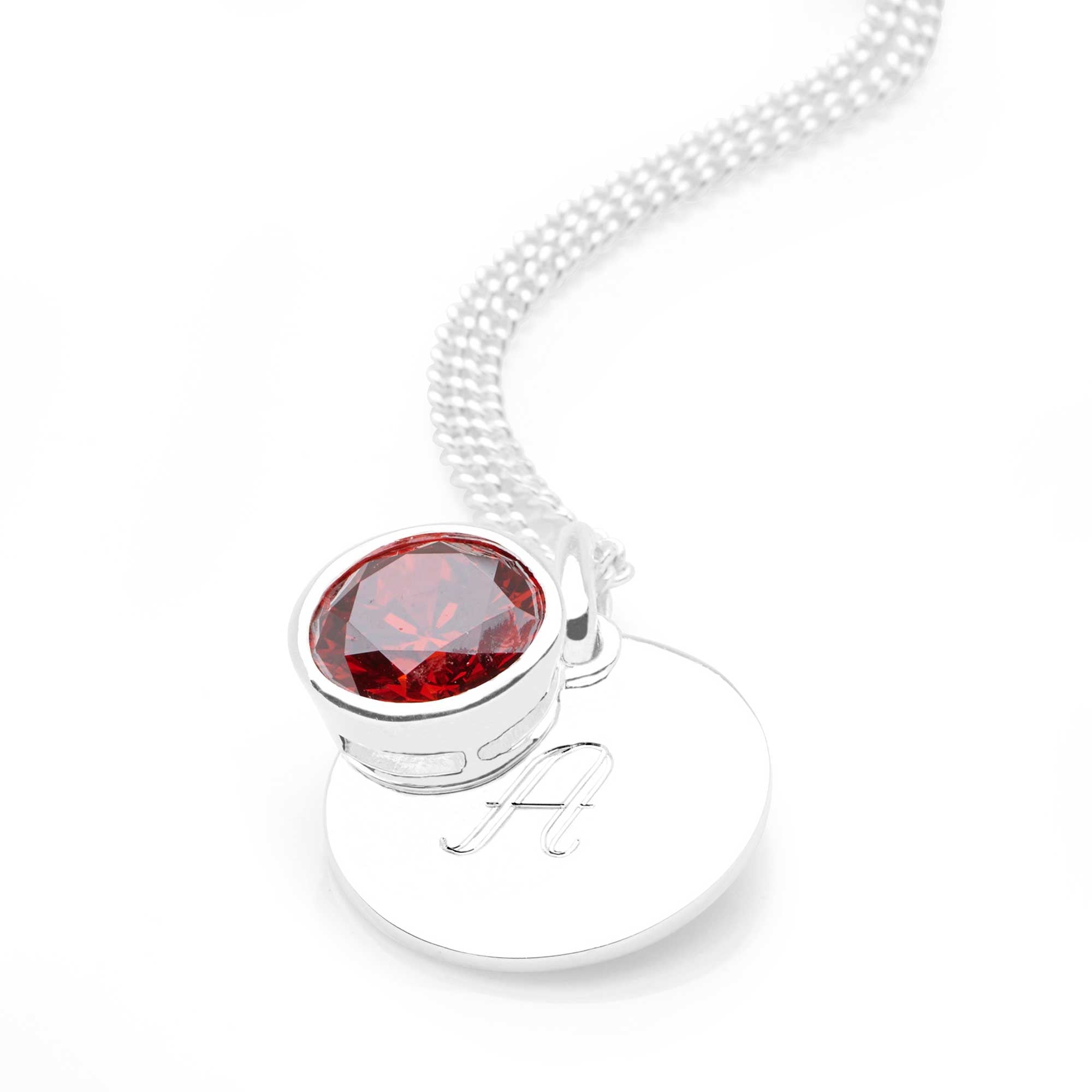 Personalised January Pendant – Silver by Mail