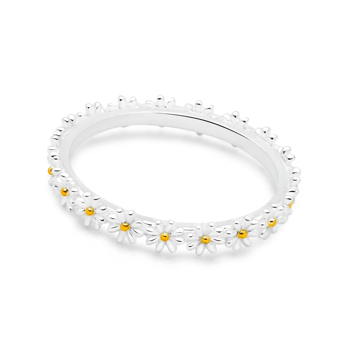 Daisy Chain Ring | Silver Rings | R2319 – Silver by Mail