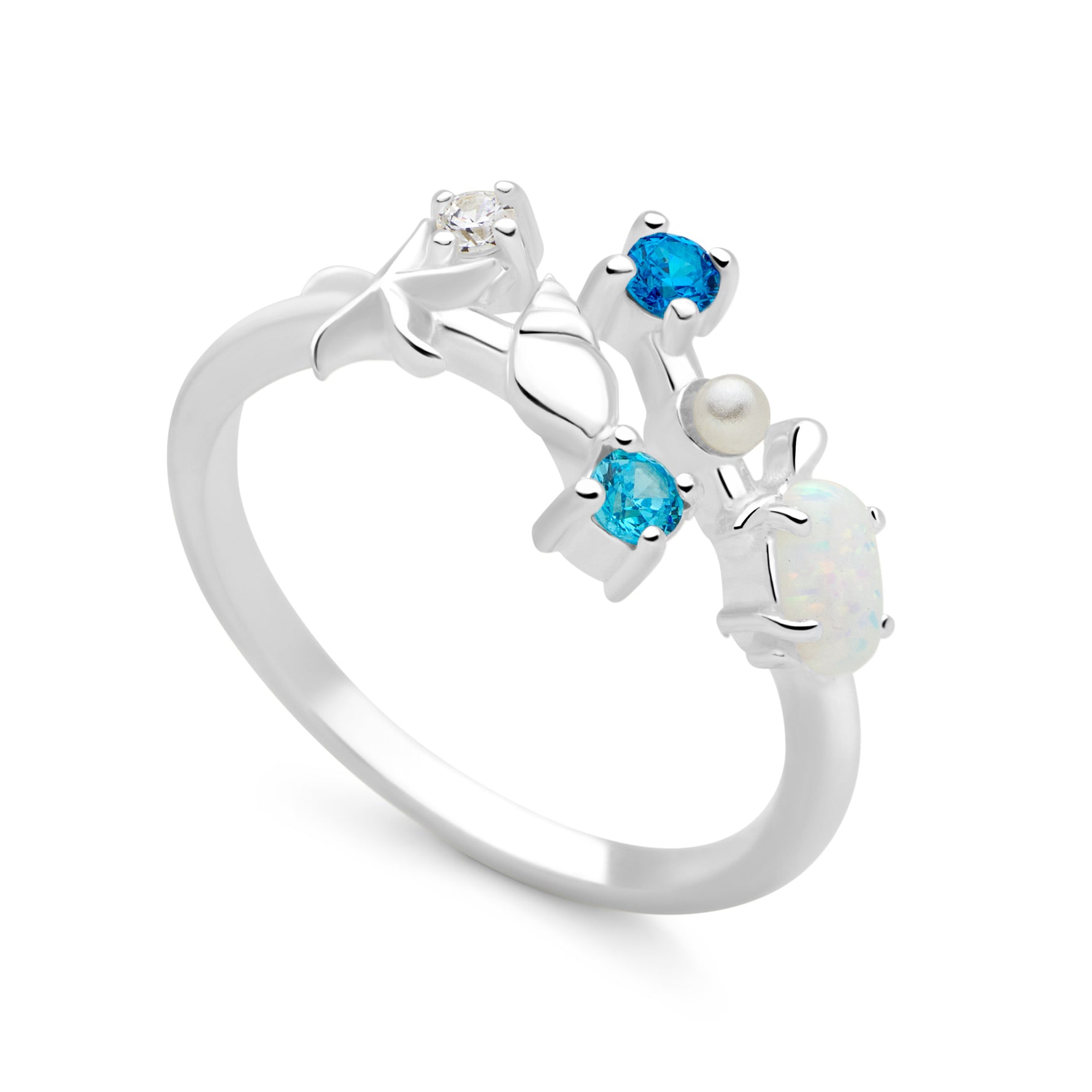 Ocean Wreath Ring – Silver by Mail