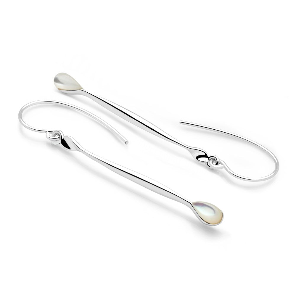 Frosted Tear Earrings | Silver Earrings | E5638 – Silver by Mail